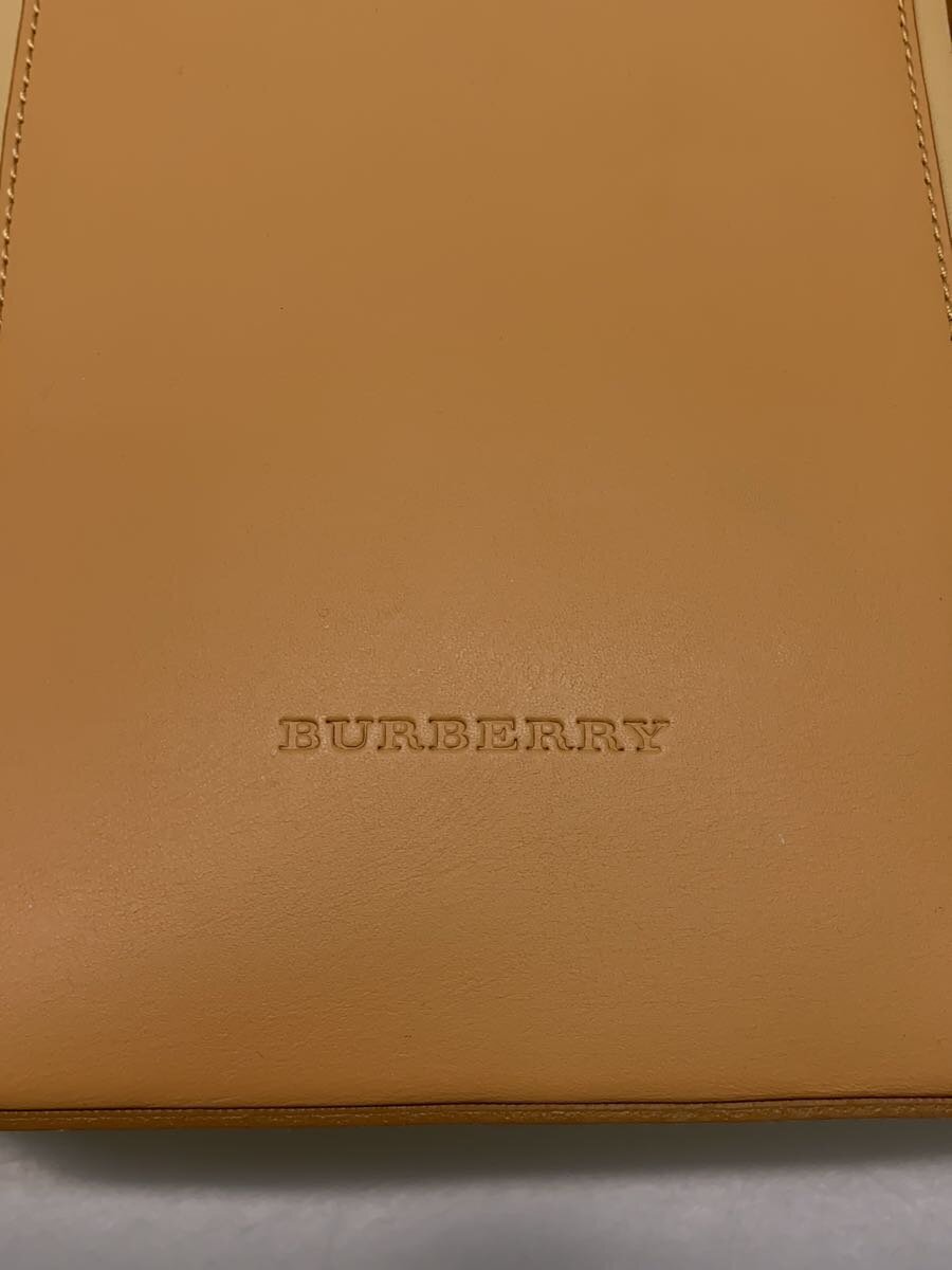 BURBERRY◇ハンドバッグ/レザー/キャメル/無地 - その他 BURBERRY◇ハンドバッグ/レザー/キャメル/無地 - その他