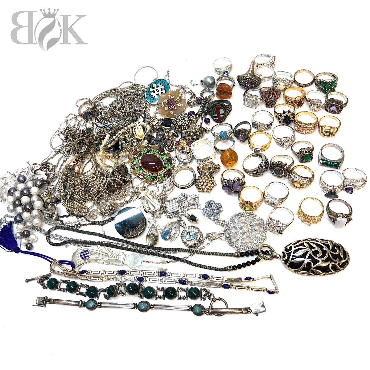 Yahoo!オークション - 1円 925刻印 アクセサリー おまとめ 総重量約800...