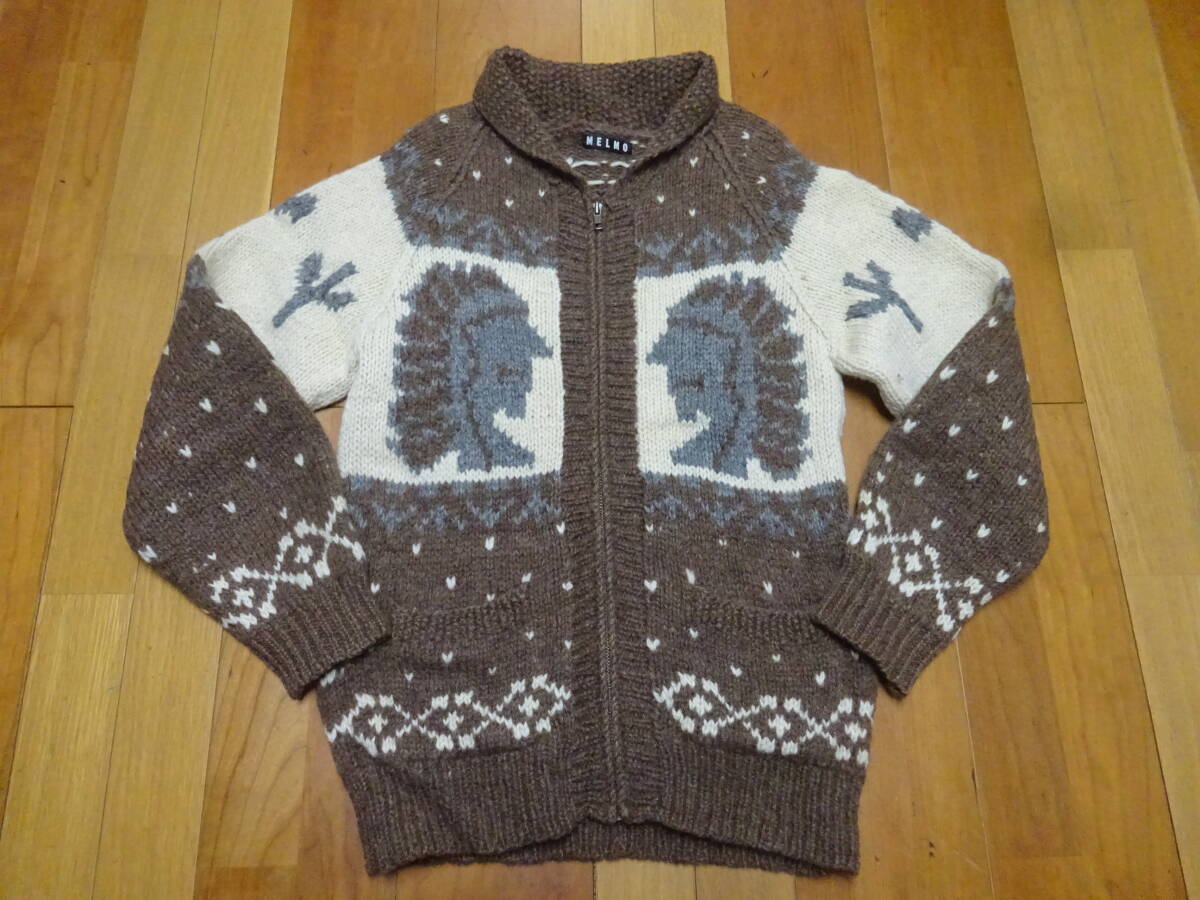 Yahoo!オークション - V-119 MELMO ジップアップニットカーディガン ...