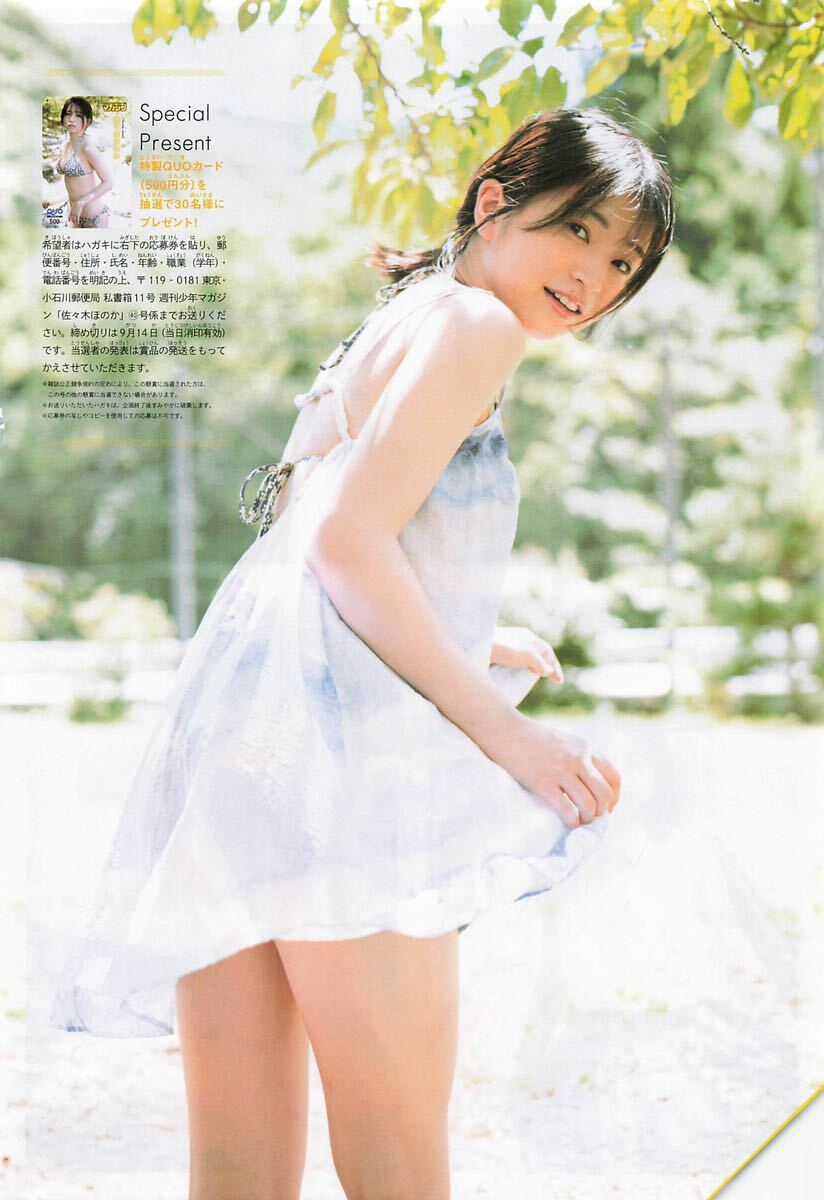 Yahoo!オークション - 佐々木ほのか 《ラミネート》加工 9ページ マガ...