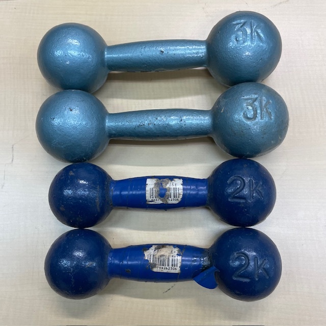 Yahoo!オークション - ダンベル3kg2個と2kg2個