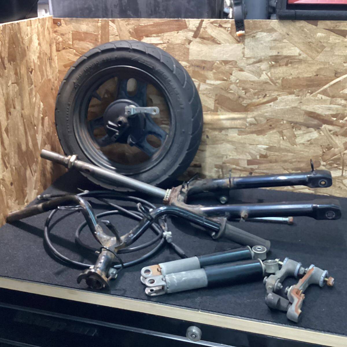 Yahoo!オークション - A10 AF53 ジョルカブ ホンダ純正 フロント足廻り...