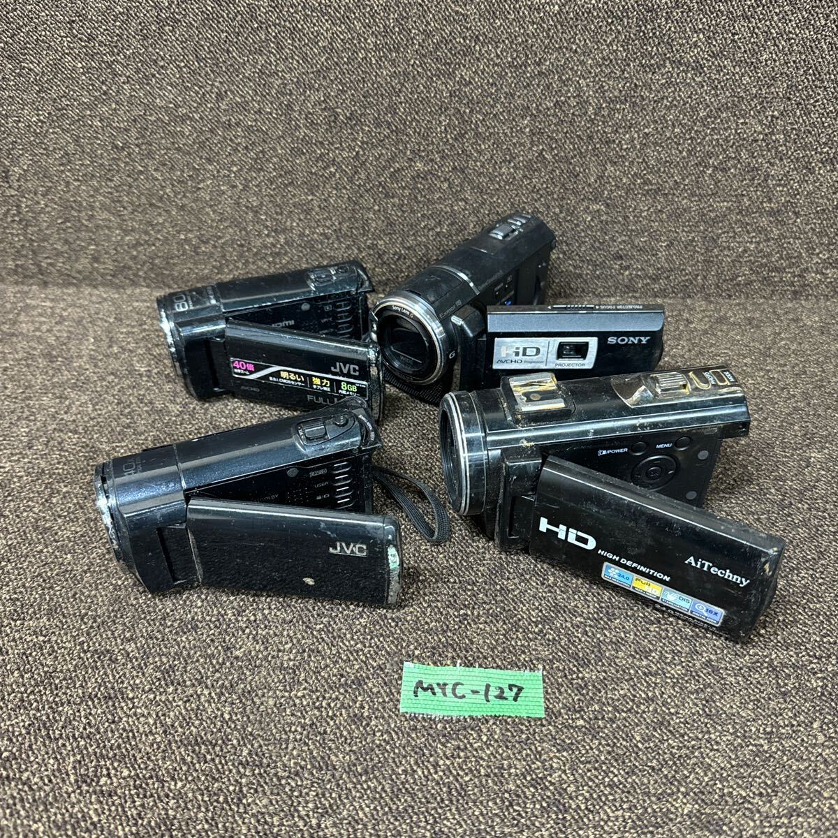 Yahoo!オークション - MYC-127 激安 ビデオカメラ JVC GZ-HM450-B GZ-E...