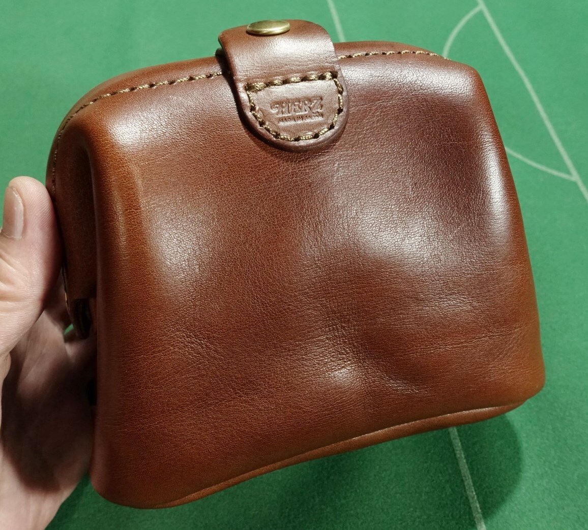 Yahoo!オークション - HERZ スターレソフトレザー 自立 がま口 KF-143...