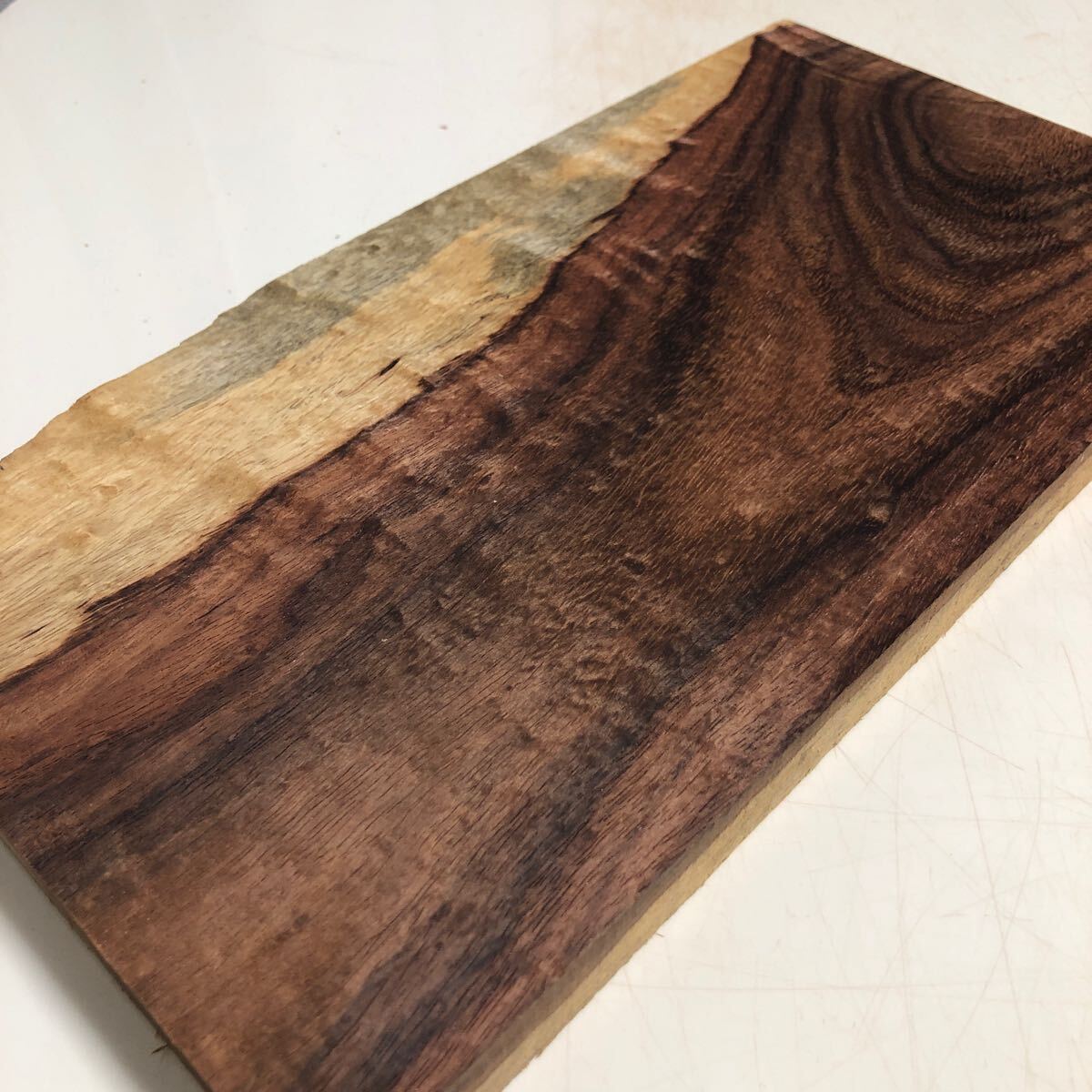 Yahoo!オークション - 紫檀 縮み杢 スポルデッド 送料370円 欠けあり