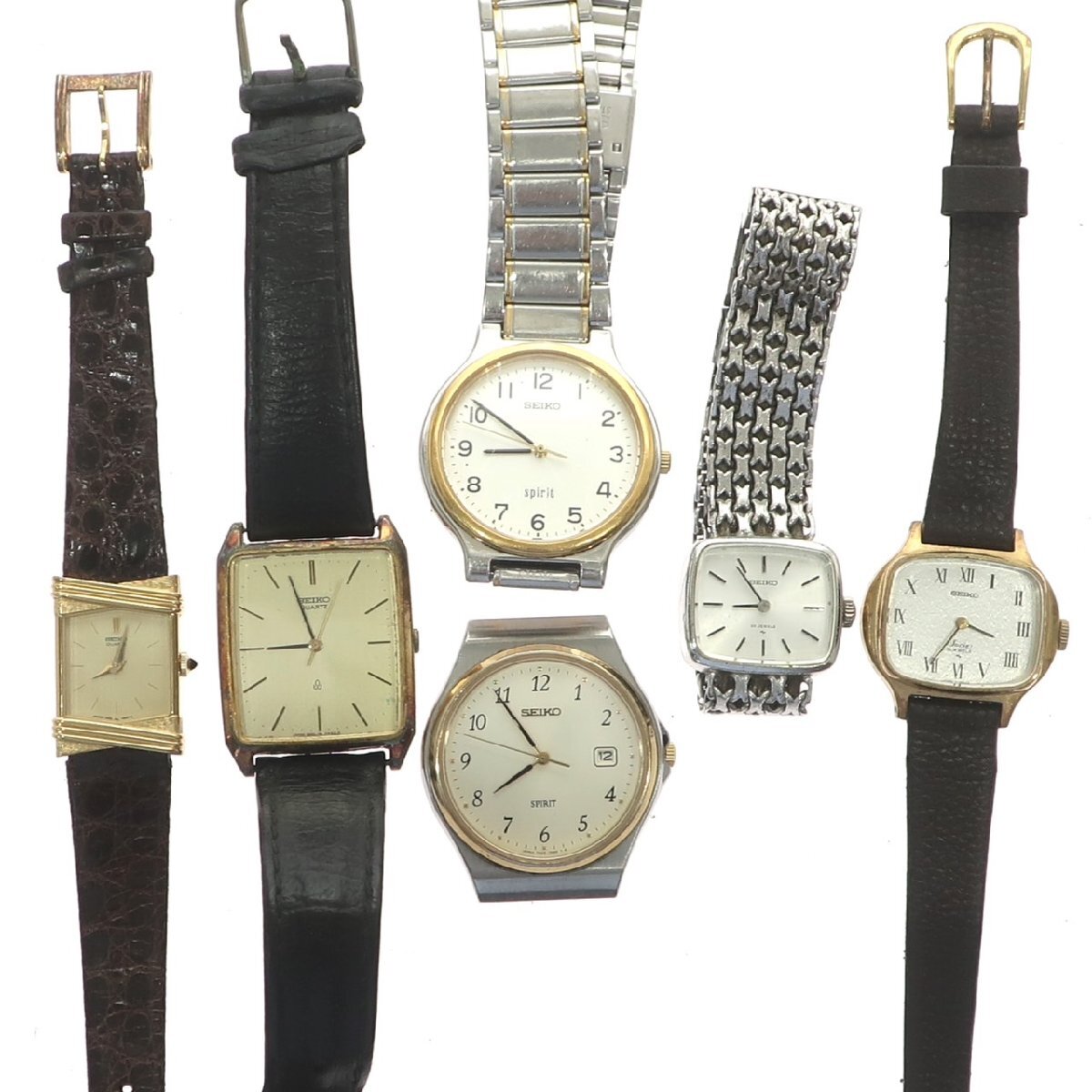 1円スタート 腕時計 まとめ6点セット SEIKO セイコー 17-8360 1400-5970 11-4020 7N01-6A70 7N22-7A20 手巻き クォーツ メンズ 稼働品 含 ...