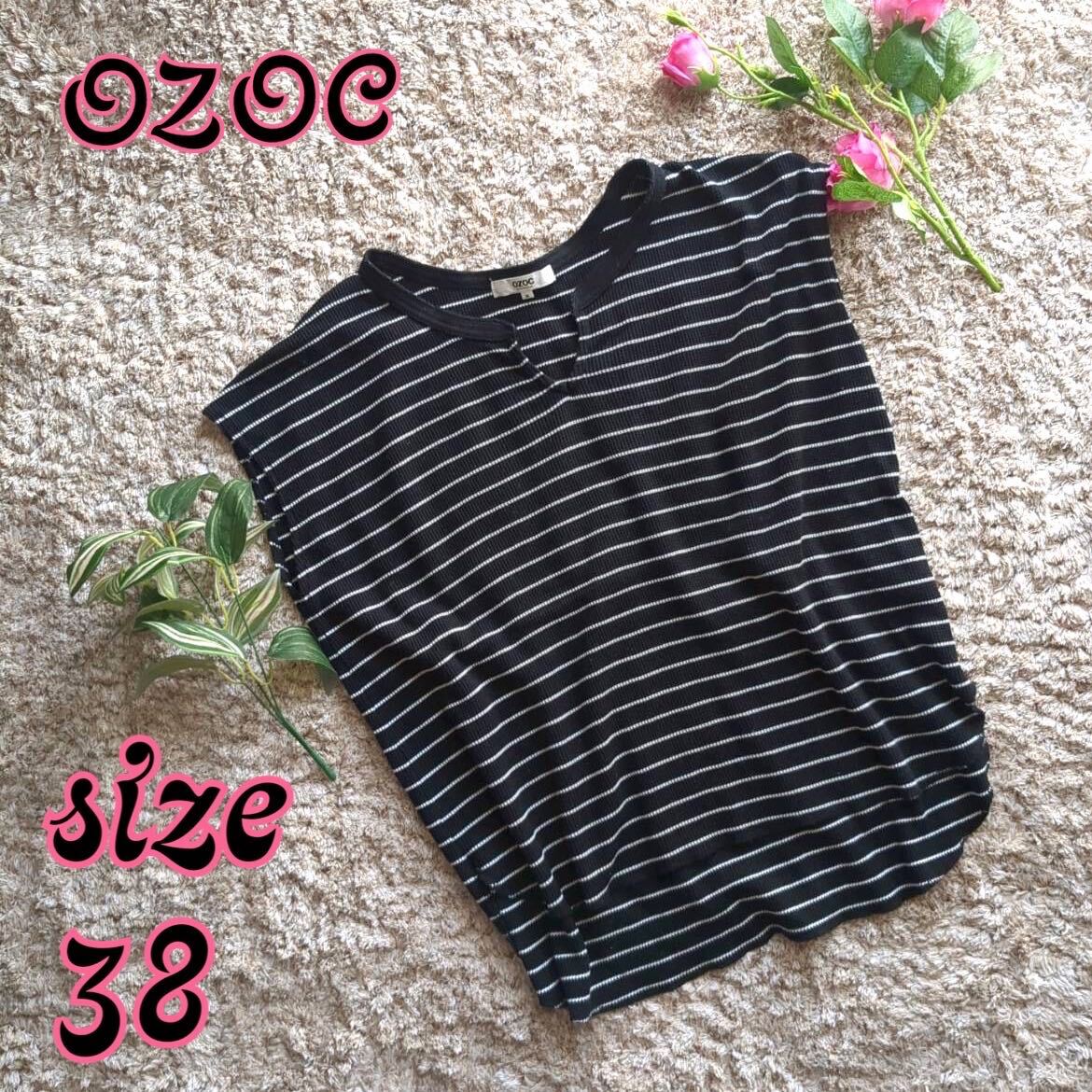 Yahoo!オークション - オゾック OZOC【38】ノースリーブ Vネック/トッ...