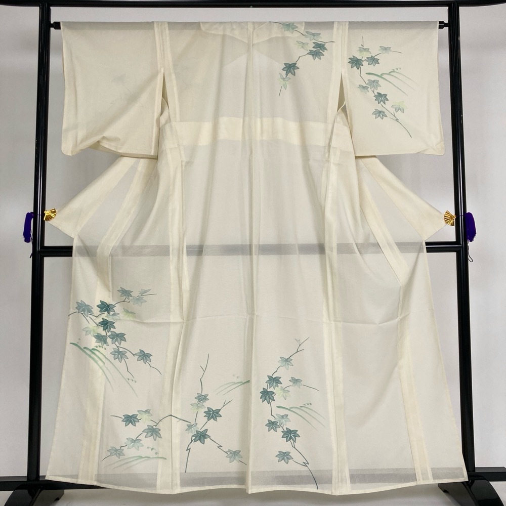 Yahoo!オークション - 訪問着 楓 絽 夏着物 単衣 薄物 透かし 身丈159c...