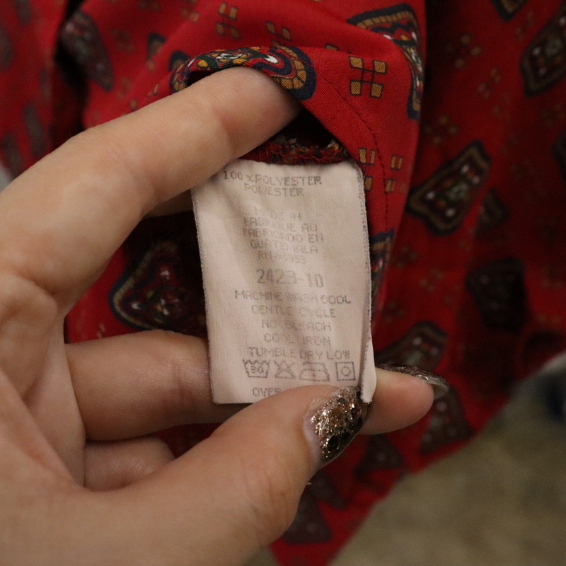 Yahoo!オークション - Q592 80sビンテージ LESLIEFAY ポリエステル 総...