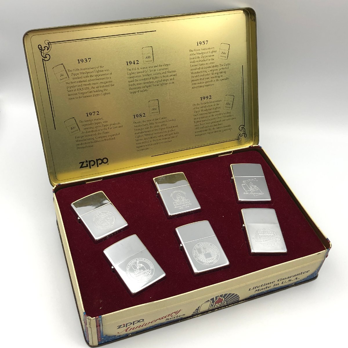 Yahoo!オークション - 9/4 L135-SE ZIPPO Anniversary Series 1932-199...