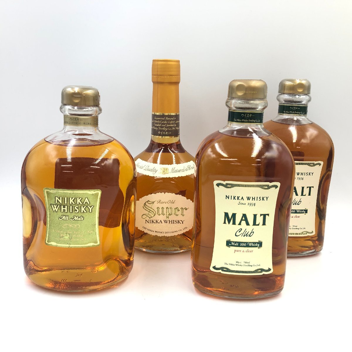 Yahoo!オークション - 9/5 J74-OD 未開栓 ニッカウイスキー 4本まとめ ...
