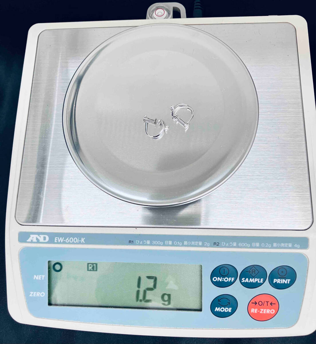 Yahoo!オークション - K14WG イヤリング ホワイトゴールド 1.2g