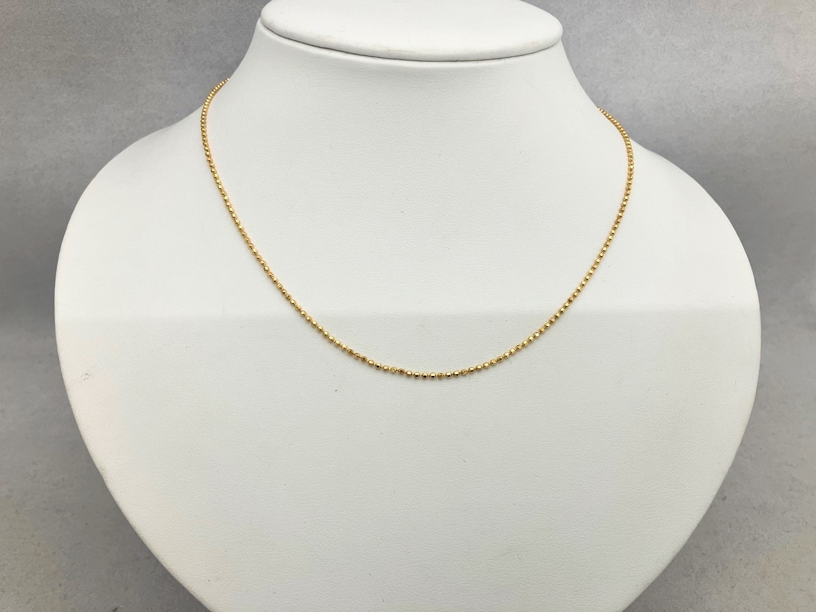 K18／40.5cm／3.5g／カットボールチェーン／造幣局刻印有り 店舗受取可(イエローゴールド)｜売買されたオークション情報、yahooの商品情報をアーカイブ公開 - オークファン ...