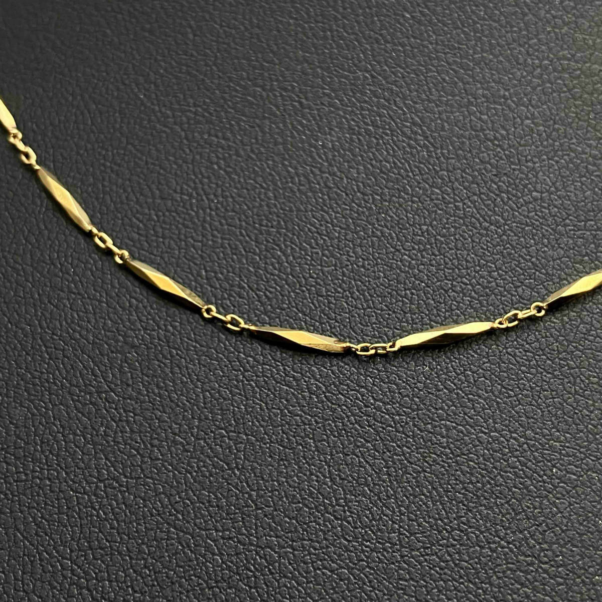 Yahoo!オークション - デザイン チェーン ネックレス K18 39cm 3.3g 金...