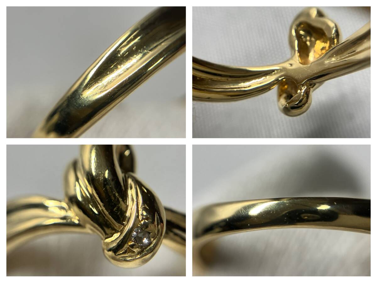 Yahoo!オークション - K18 リング 11号 2.6g H0.8×W0.4cm 幅0.2-0.3cm