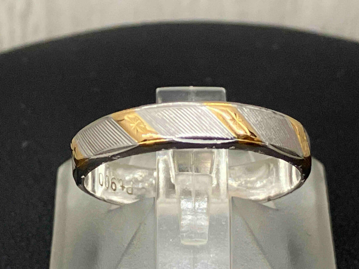 Yahoo!オークション - デザインリング Pt900 K18 11号 約3.2g