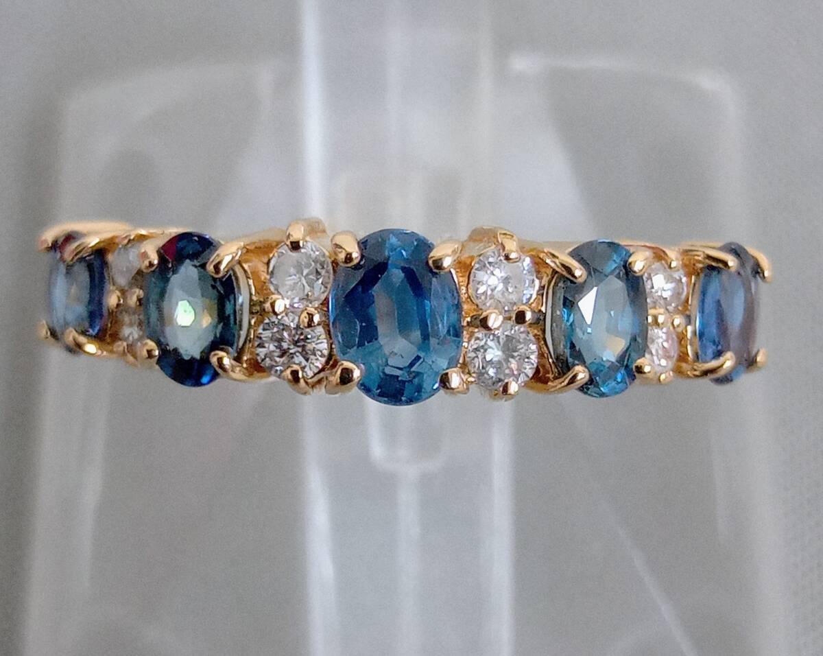 Yahoo!オークション - 【ソーティング付】天然ブルーサファイアK18 ＃1...