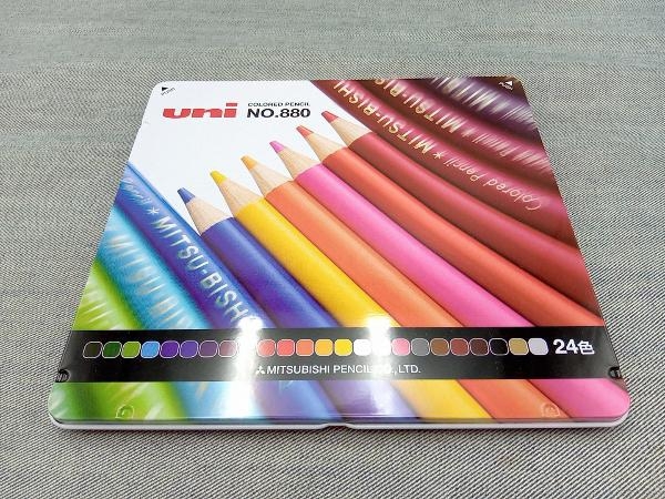 Yahoo!オークション - 三菱鉛筆 uni NO.880 色鉛筆 24色セット(ゆ05-17...
