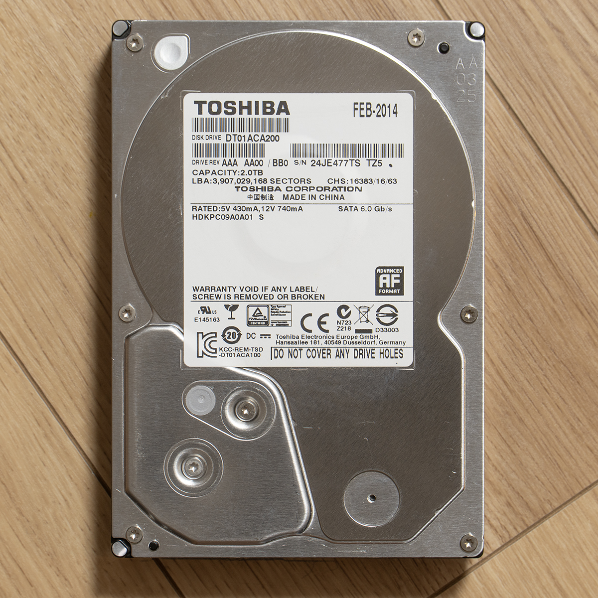 Yahoo!オークション - 東芝 DT01ACA200 [2TB]【S/N 24JE477TS】