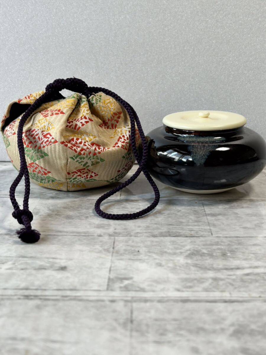 Yahoo!オークション - B142 加藤景山 茶杓用 茶入 【良品】茶道具 仕覆...