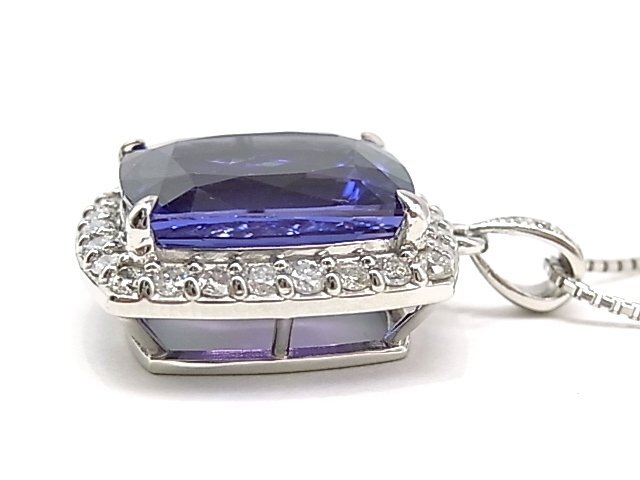 Yahoo!オークション - g19807 Pt850/900 タンザナイト12.84ct D0.853ct...