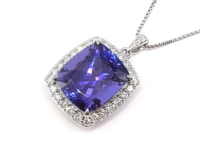 Yahoo!オークション - g19807 Pt850/900 タンザナイト12.84ct D0.853ct...