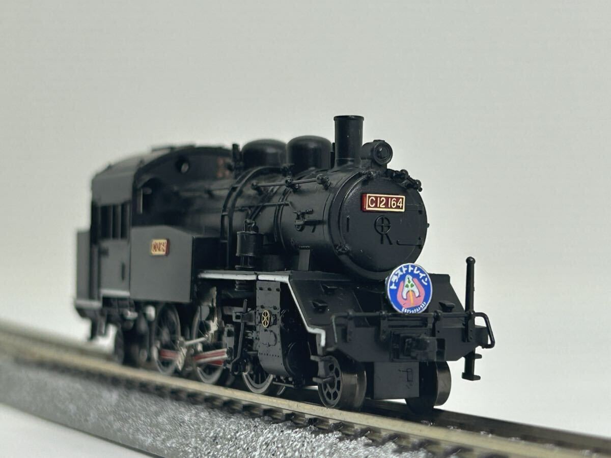 日本代購代標第一品牌【樂淘letao】－C12-164 蒸気機関車 動作確認 単品 マイクロエース A-4294 C12-164 44系客車「トラストトレイン」茶色 4両セット ばらし品