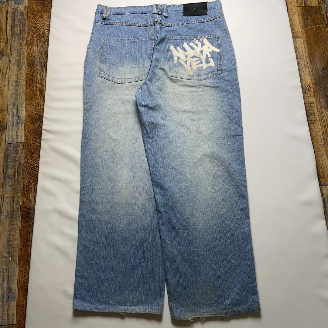 MAKAVELI マキャベリ バギーデニム b系 ストリート w38 極太 MAKAVELI マキャベリ バギーデニム b系 ストリート w38 極太