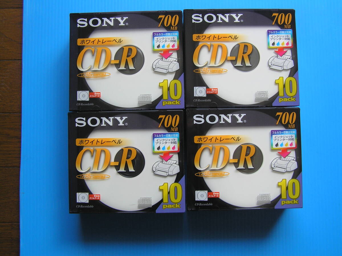 Yahoo!オークション - 未開封 CD-R 48倍速対応 700MB SONY 1パック10枚...