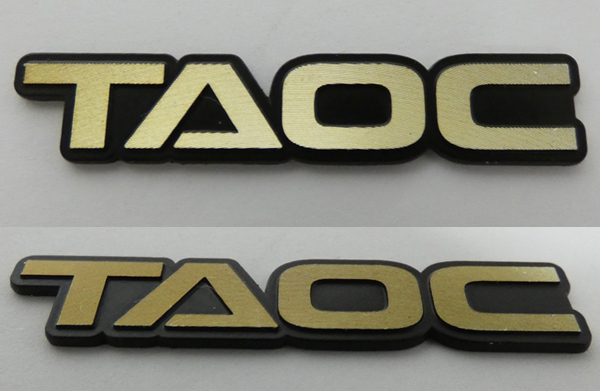 Yahoo!オークション - TAOC エンブレム ロゴプレート アルミ 幅47mm ...