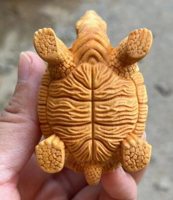 Yahoo!オークション - 崖柏木彫刻置物亀富甲天下