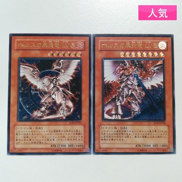 Yahoo!オークション - sA129o [人気] 遊戯王 ホルスの黒炎竜 LV6 SOD-J...