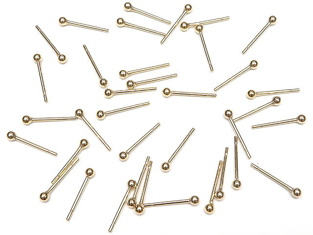 Yahoo!オークション - 14KGF ボールピアス 2mm【1ペア販売】 / 14K-BB0...