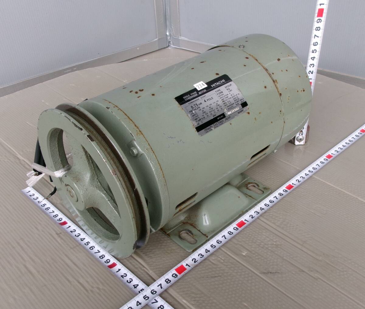 Yahoo!オークション - 224 HITACHI モーター 100v 0.75kw 4POLE 広島