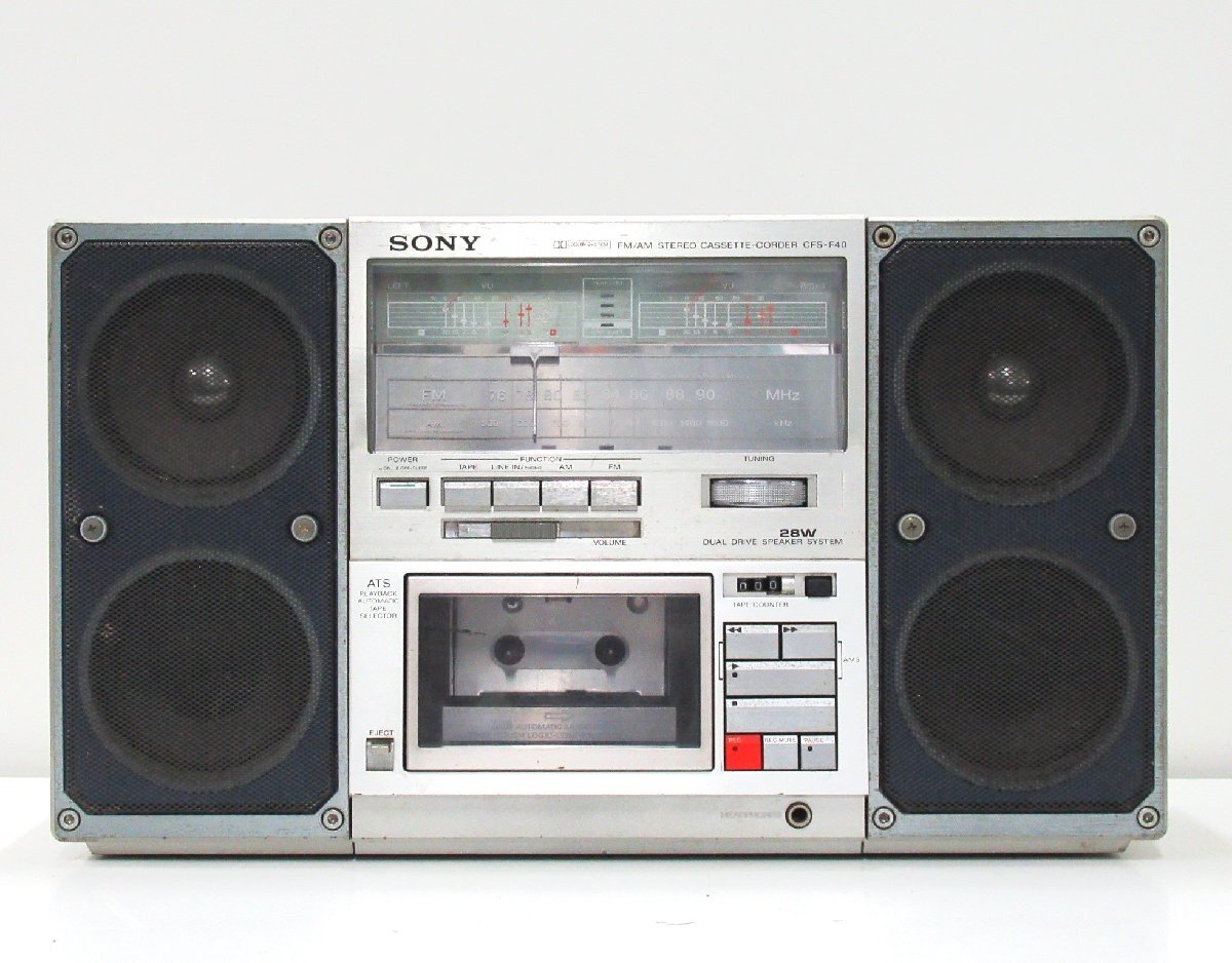 Yahoo!オークション - G673 通電OK SONY ソニー ステレオラジカセ カセ...