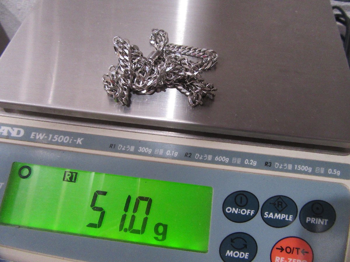 Yahoo!オークション - Pt850 ネックレス プラチナ 喜平 6面ダブル 6面...