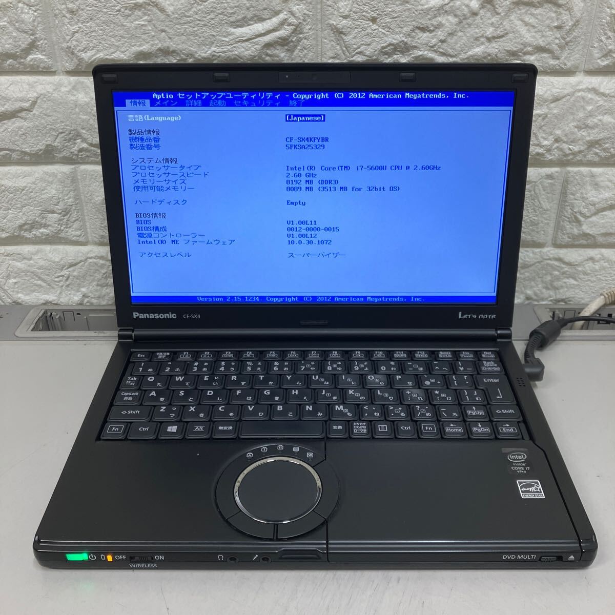 Yahoo!オークション - X134 Panasonic Lets note CF-SX4 Core i7 5600U...