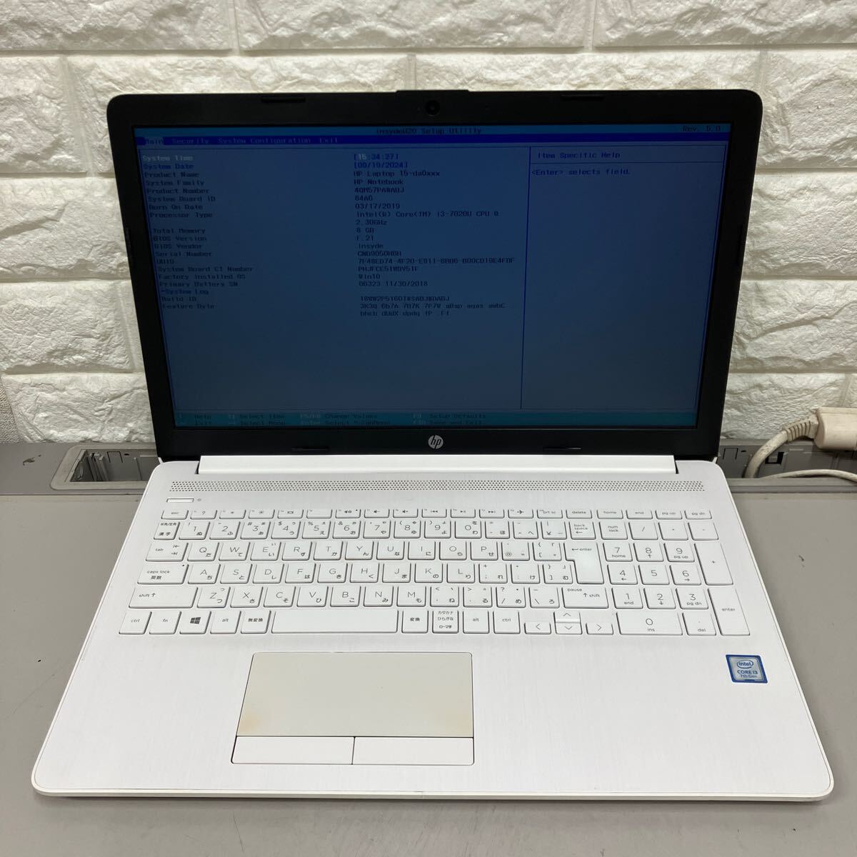 Yahoo!オークション - Z200 HP Laptop 15-da0089TU Core i3 7020U メモ...