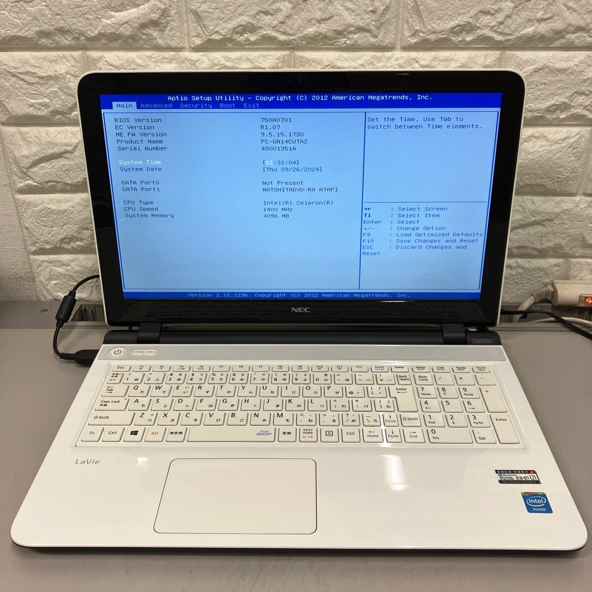 Yahoo!オークション - B117 NEC LaVie G PC-GN14CUTA2 celeron 2957U ...