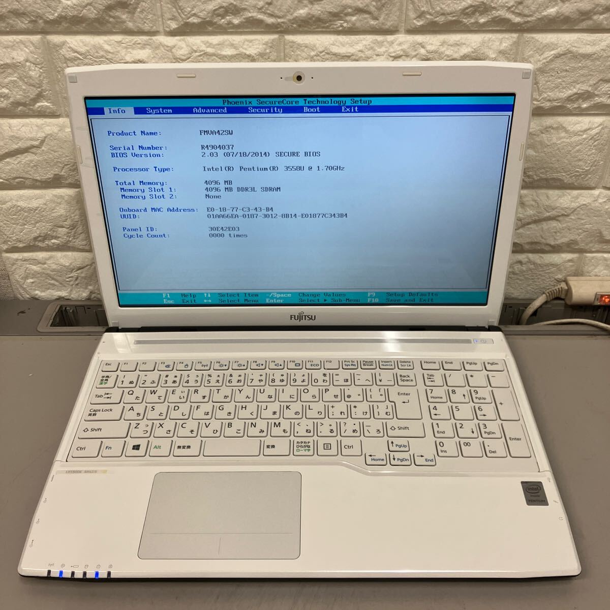 Yahoo!オークション - C108 富士通 LIFEBOOK AH42/S FMVA42SW pentium ...