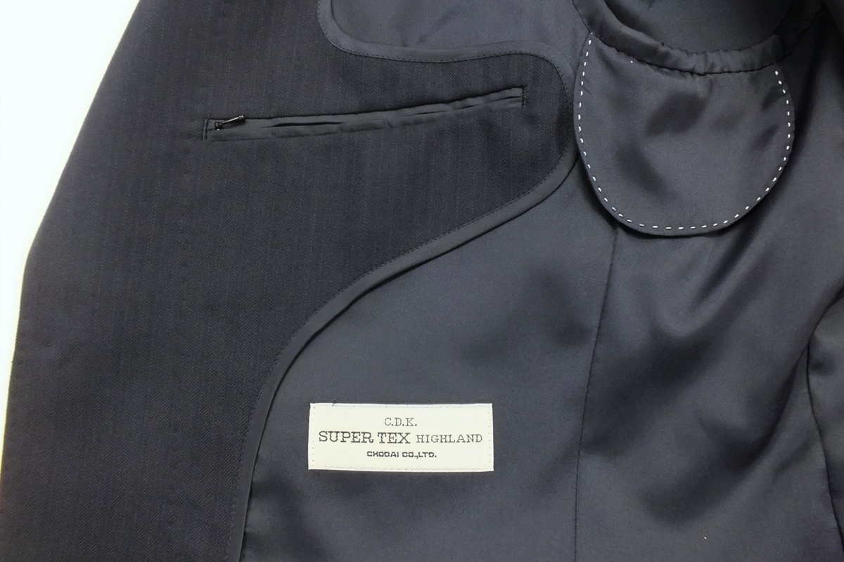 Yahoo!オークション - 851004・秋冬長大【スーパーテックス】2釦スーツ...