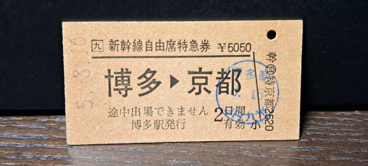 Yahoo!オークション - A (9)JR九州 新幹線自由席券 博多→京都 3198