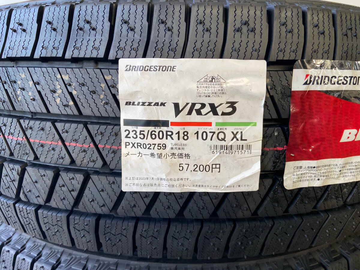 Yahoo!オークション - 235/60R18 107Q VRX3 2022年製 ブリヂストン ブ...