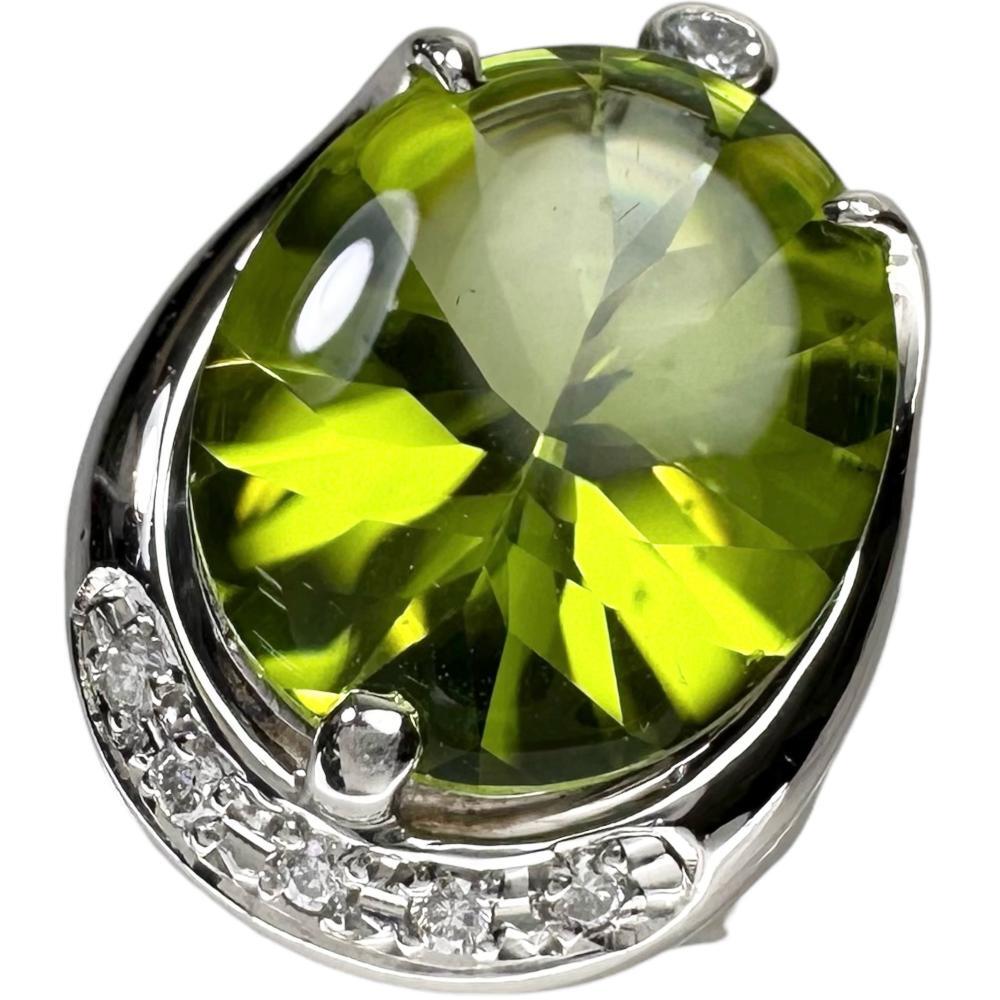 Yahoo!オークション - 8号 ペリドット 5.69ct ダイヤモンド 計0.08ct ...