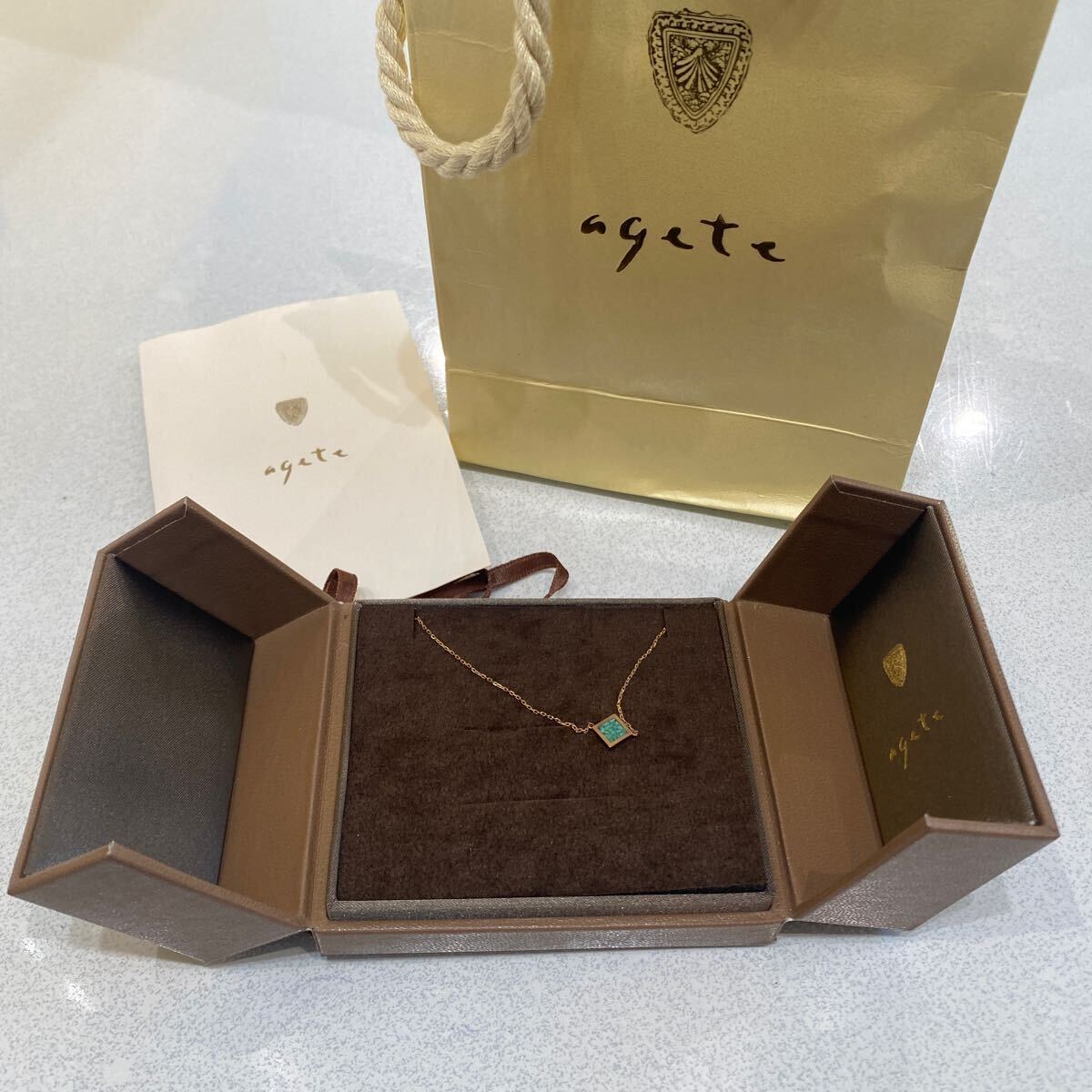 Yahoo!オークション - ソ）agete アガット ネックレス ペンダント アク...