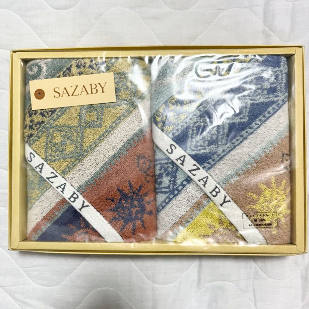 Yahoo!オークション - 送料520円 SAZABY フェイスタオル 2枚まとめて