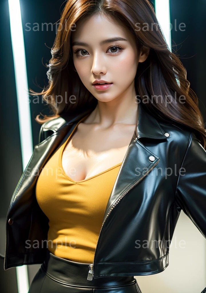 Yahoo!オークション - （3262）1点もの AI 美女 AI イラスト A4ポスタ...