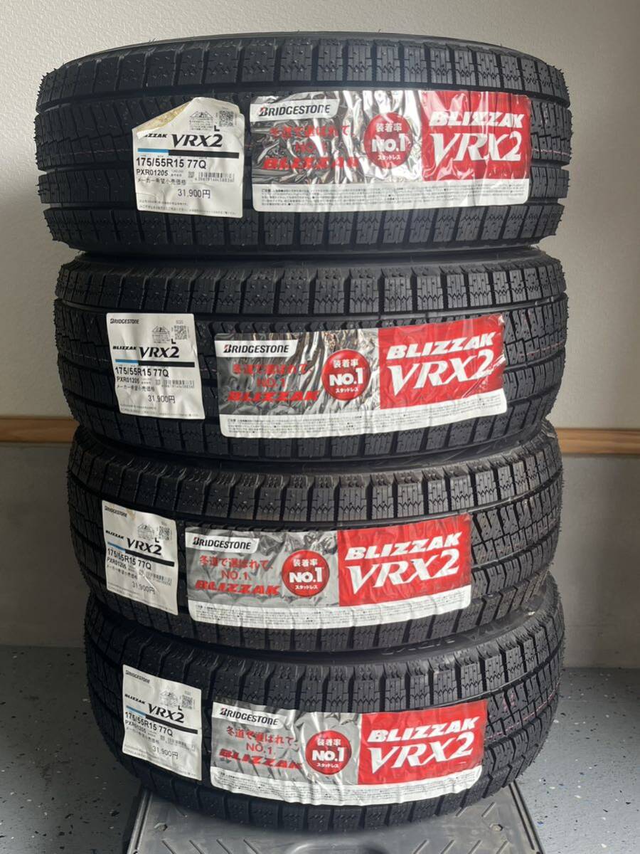 Yahoo!オークション - 【未使用】【4本】175/55R15 VRX2 ブリザック 2...