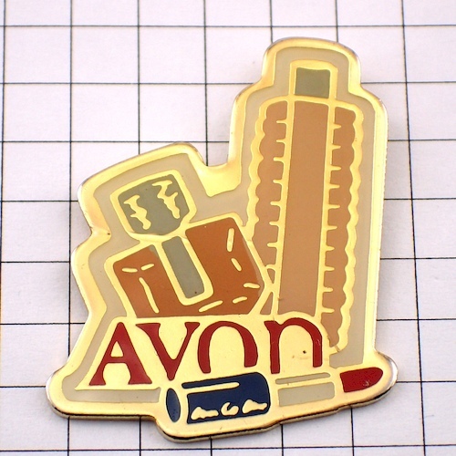 Yahoo!オークション - ピンバッジ・口紅エイボン化粧品 AVON-USA フラ...