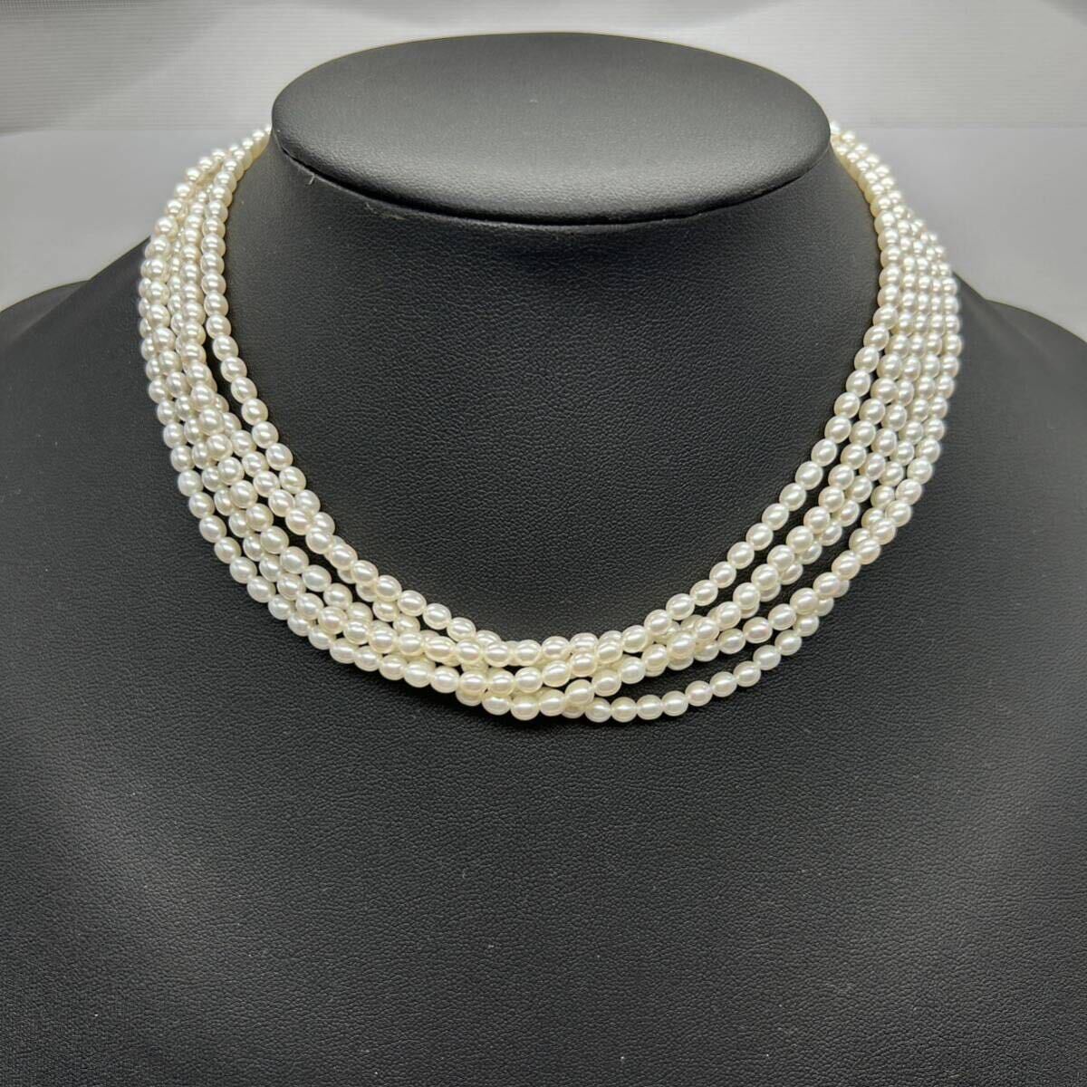 Yahoo!オークション - 《326》 1円スタート K18 5連 パール 45g 3.7mm ...